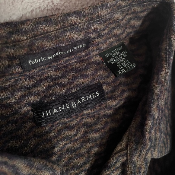 Jhane Barnes | Shirts | Jhane Barnes Mens Xxl Japanesewoven Geometric Long Sleeve Button Down ...